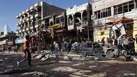 Baghdad hit by deadly blasts on invasion anniversary - BBC News