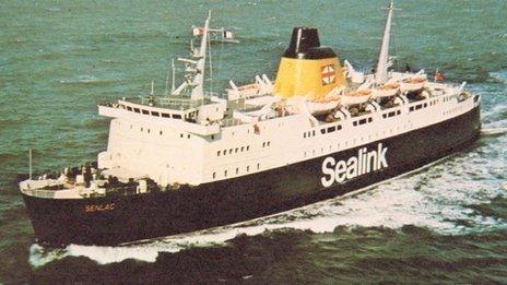 Exhibition of Newhaven's Senlac ferry charts choppy waters - BBC News