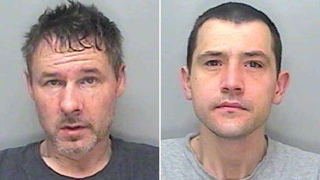 Crime spree pair Matthew Pitt and Paul Gregory jailed - BBC News