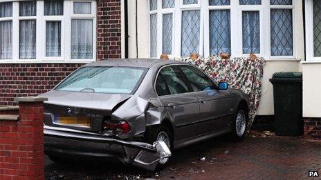 Coventry house damaged by parked car - BBC News