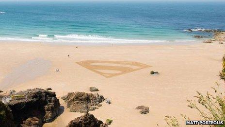 Man of Steel Henry Cavill brings Hollywood to Jersey - BBC News