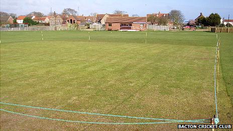 Bacton Cricket Club given 'hard ball' ban by council - BBC News