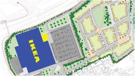 Ikea vow to consider concerns over Exeter houses plan - BBC News