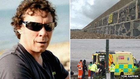 Southend kite surfer Mark Warren 'nearly died' in wall crash - BBC News