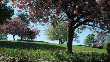 Worcester's Fort Royal Park monument work starts - BBC News