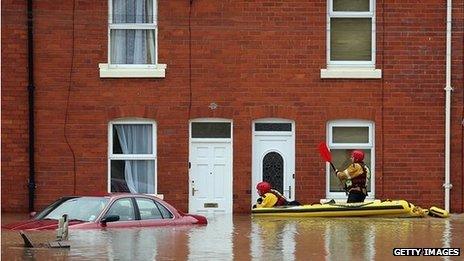 St Asaph river clear-up begins after floods - BBC News