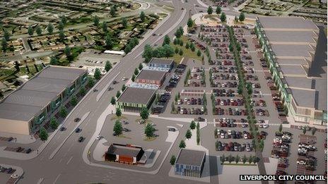 Edge Lane retail park plans backed by Liverpool council - BBC News