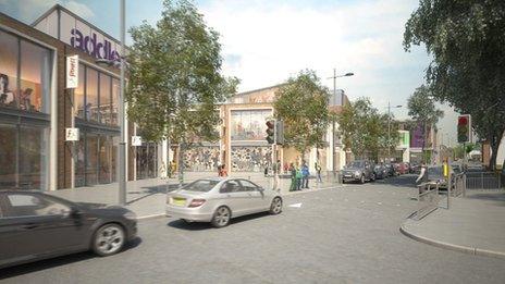 Addlestone town centre regeneration plans on display - BBC News