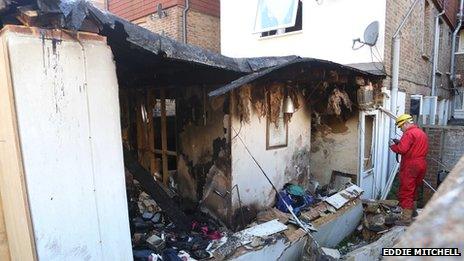 Man arrested after Littlehampton house blast and fire - BBC News