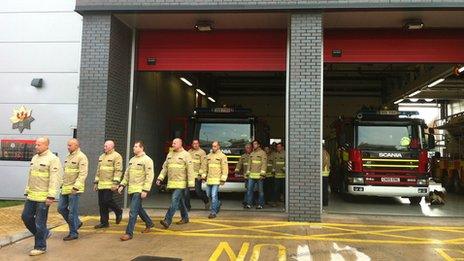 Welsh firefighters join first of series of strikes in pensions row ...