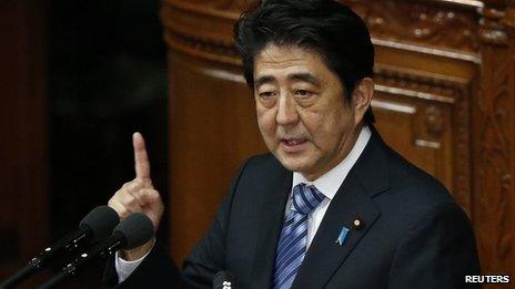 Japan will stand up to China, says PM Shinzo Abe - BBC News