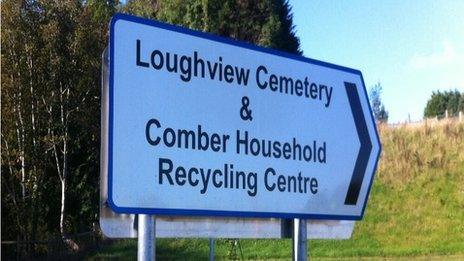 'Bad taste' Comber cemetery road sign changed - BBC News