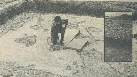 Roman villa mosaic from Stanwick Lakes goes on public display - BBC News
