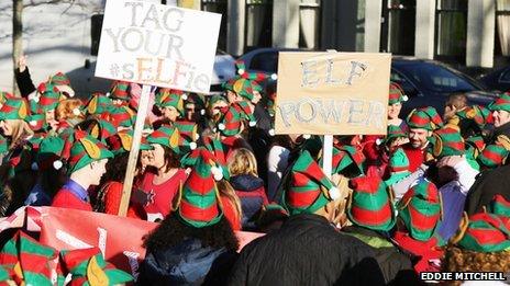 Worthing 'elves' believe they have broken world record - BBC News