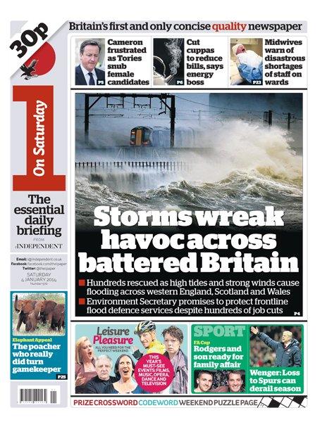 Wild weather and Only Fools 'return' on front pages - BBC News