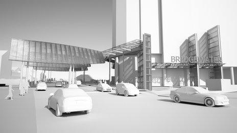 Bridgewater Place wind reduction plans go on show - BBC News