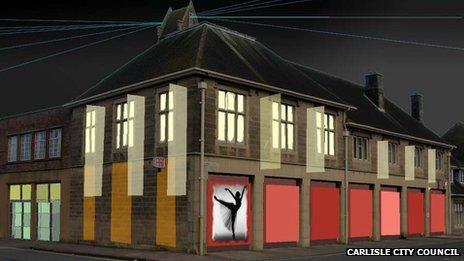 Carlisle old fire station arts centre plans unveiled - BBC News
