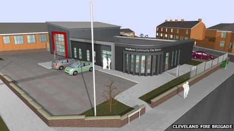 Hartlepool Headland Fire Station work under way - BBC News