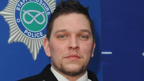 Funeral held after Staffordshire PC's fire death - BBC News