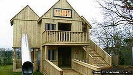 Four Crawley playgrounds closed after child injured - BBC News