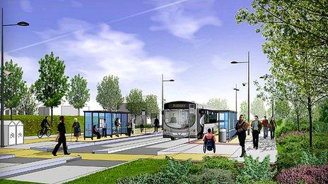 New guided busway between Leigh and Manchester opens - BBC News