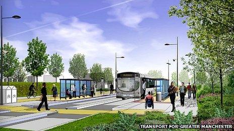 Leigh to Manchester bus lane scheme work begins - BBC News