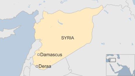 Syria crisis: Mortars 'kill 20' at pro-Assad rally in Deraa - BBC News