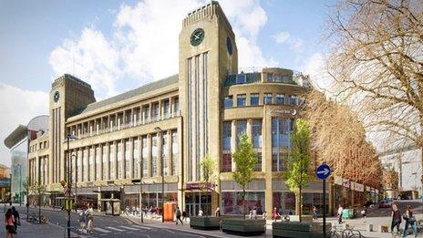 Newcastle's former Co-op store redevelopment starts - BBC News