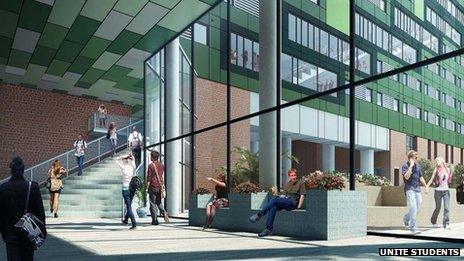 Portsmouth student accommodation plans approved - BBC News