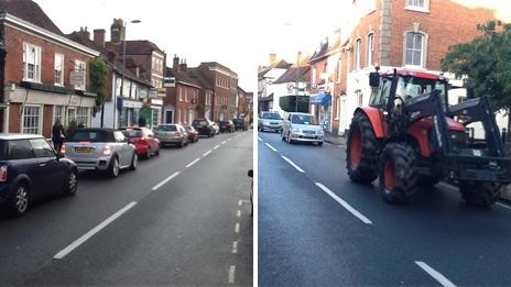 Farnham 'gridlock' bid as drivers protest over housing - BBC News