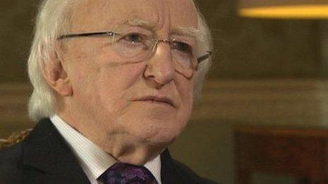 Michael D Higgins: 'Change must take place' in Northern Ireland - BBC News
