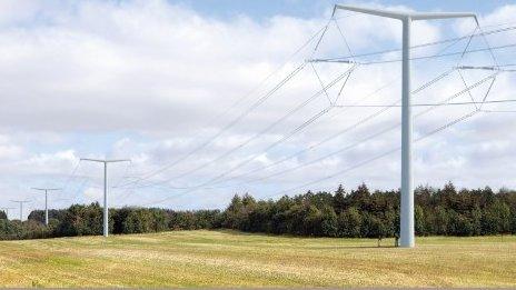 Final say on route for £300m pylons for Powys wind farms - BBC News