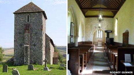 Sussex restored Anglo Saxon church St Botolph's reopens - BBC News