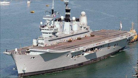 Final farewell for decommissioned warship HMS Ark Royal - BBC News