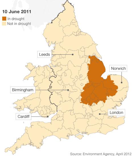 Parts of England no longer in drought after heavy rain - BBC News
