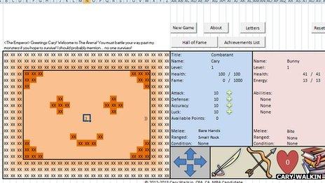 Excel spreadsheets turned into video game - BBC News