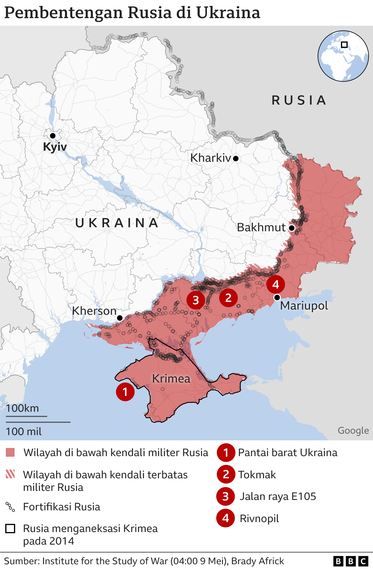 Perang Ukraina: Citra satelit ungkap pertahanan Rusia jelang serangan ...