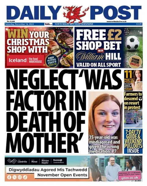 Wales' papers: Ex-councillor jailed and hospital staff strike