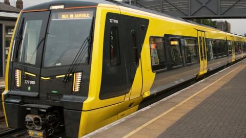 First new Merseyrail train joins network - BBC News