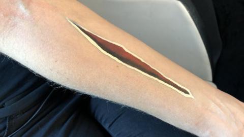 Halloween: How to do a simple face paint wound - BBC Newsround