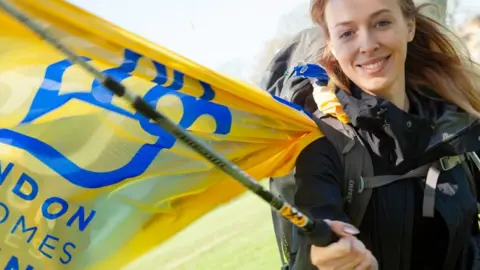 Ukrainian completes 600 mile trek in aid of refugee charities