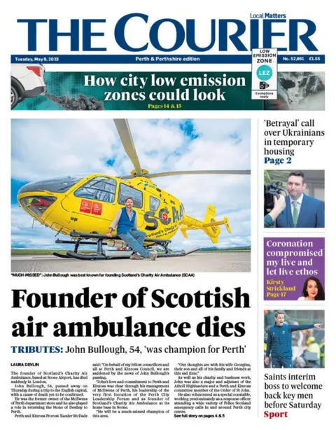 Scotland's papers: King's heartfelt thanks and Cherry's legal threat