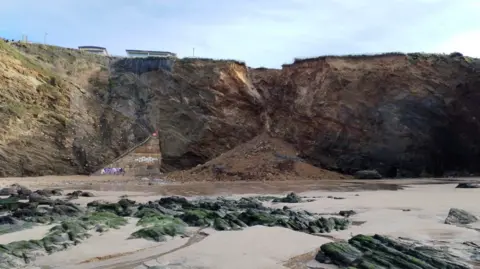 Whipsiderry: Huge cliff fall at luxury seaside housing site