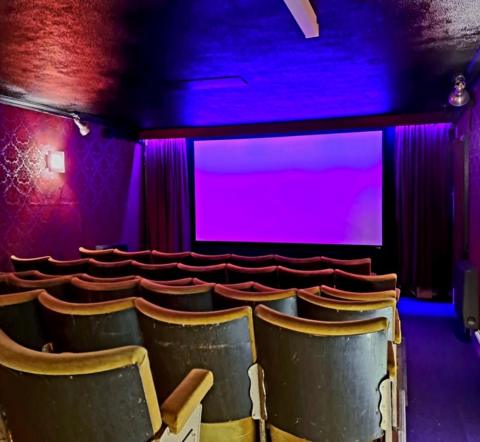 The secret cinema hidden in an Edinburgh basement flat - BBC News