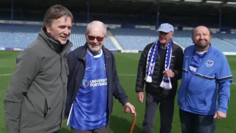 Portsmouth stadium visit stirs memories for fan with dementia