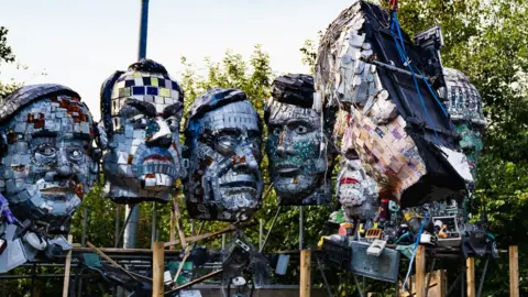 G7 Mount Recyclemore sculpture dismantled at Eden Project