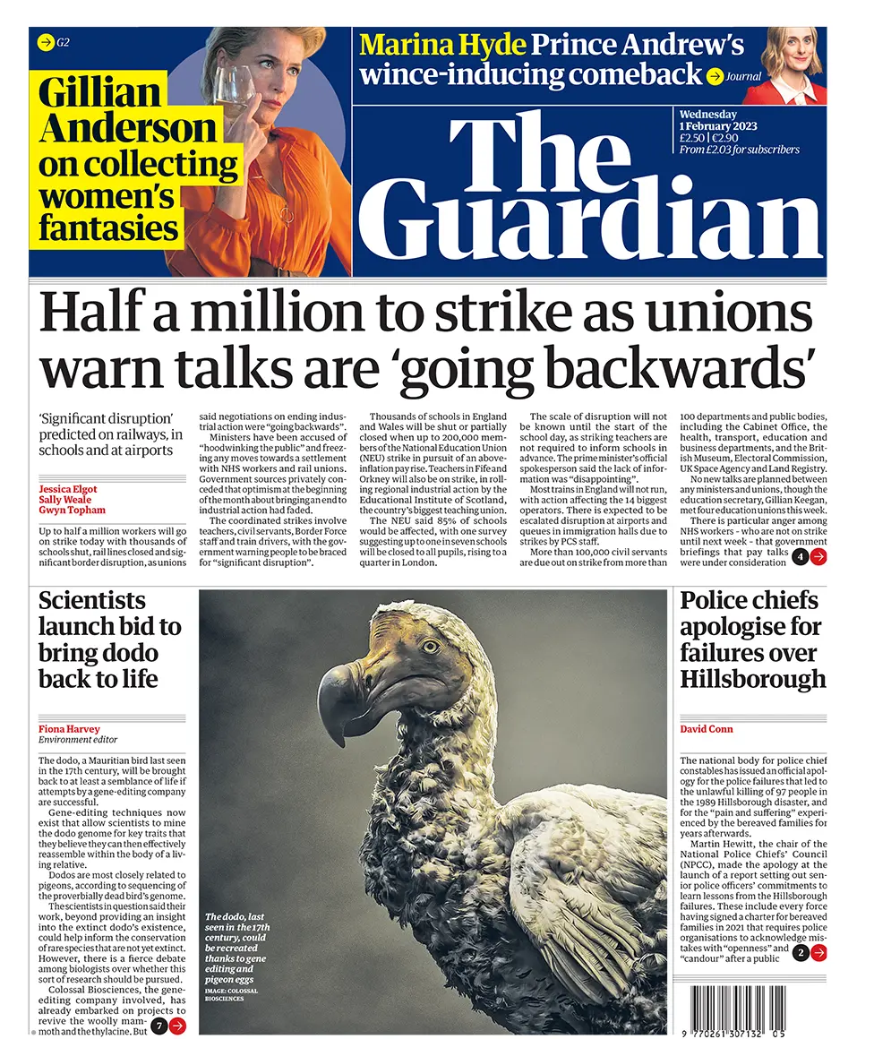 Half a million to strike and 'Tories confront Hunt'
