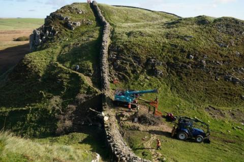 Sycamore Gap: Cutting up Hadrian's Wall tree 'like a funeral' - BBC News
