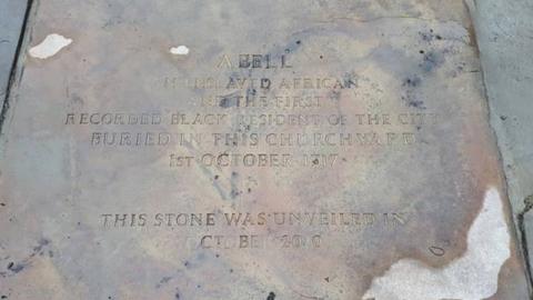 Stone marks Liverpool's first recorded black resident - BBC News