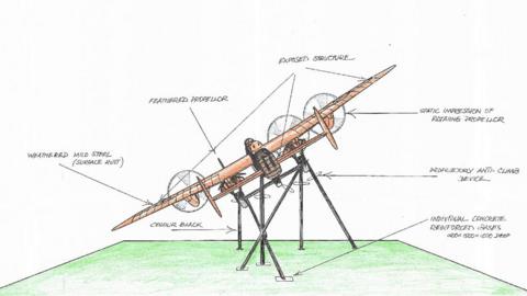 Full-sized Lancaster bomber sculpture gets go ahead - BBC News